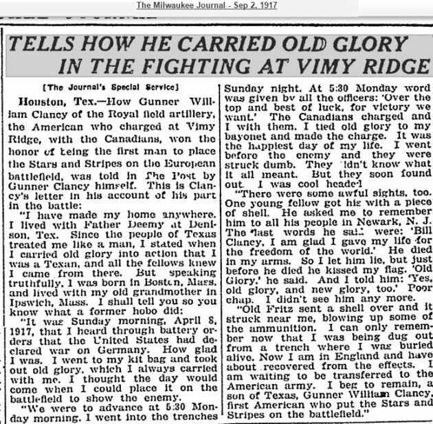 William Clancy, WWI Hero – Historic Ipswich