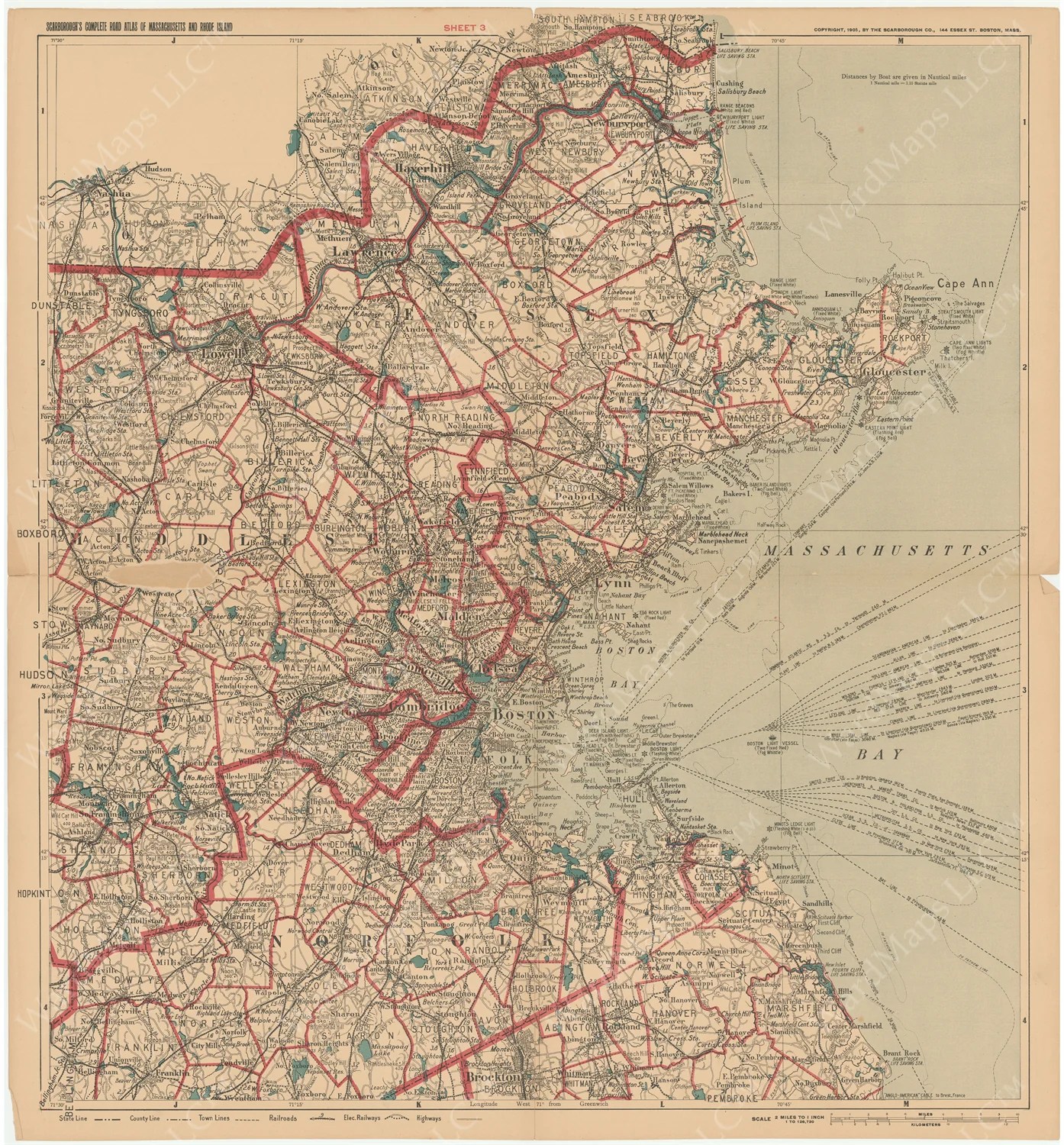 1905 Eastern Massachusetts Map – Historic Ipswich