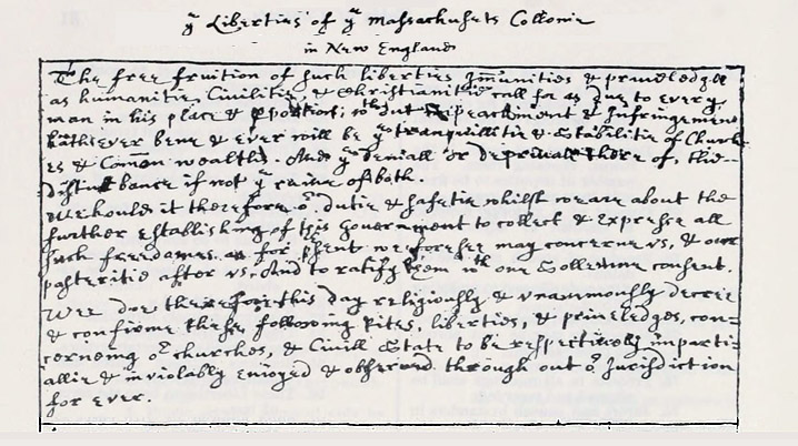 The 1641 Massachusetts Body of Liberties – Historic Ipswich